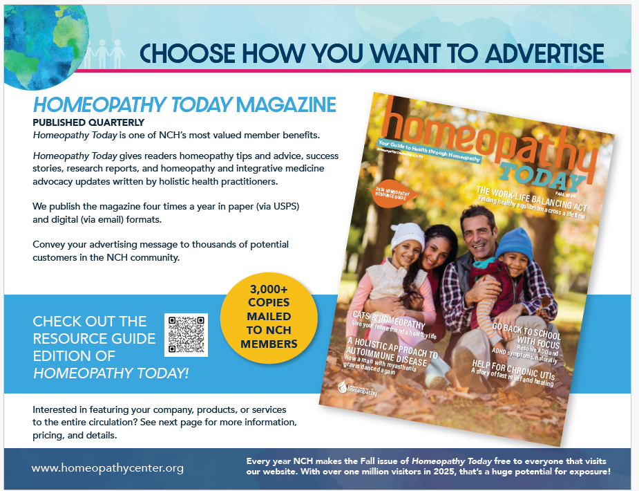 About Homeopathy Today Magazine - National Center for Homeopathy (NCH)